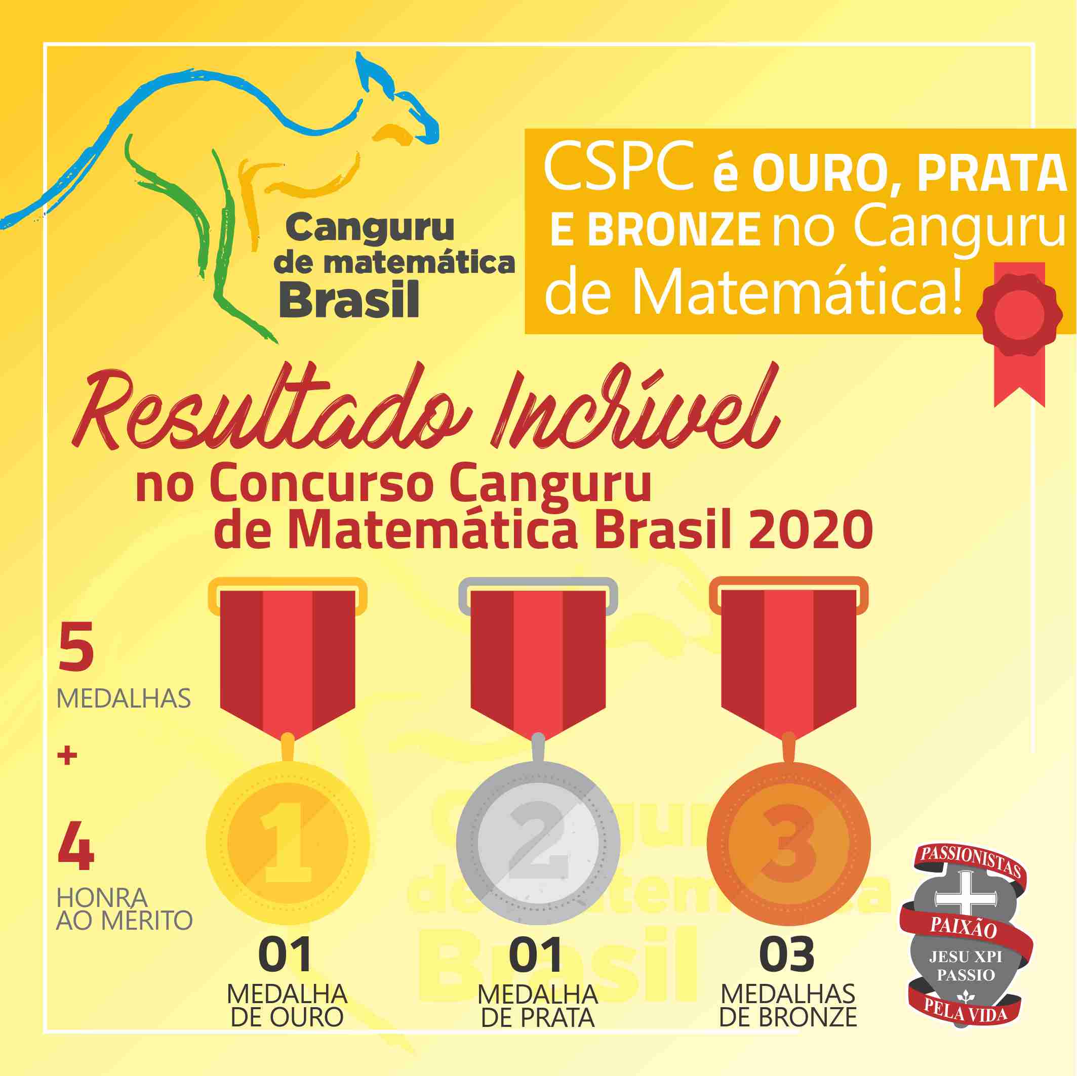 CSPC é Ouro, Prata, Bronze e Honra ao Mérito no Canguru de Matemática ...