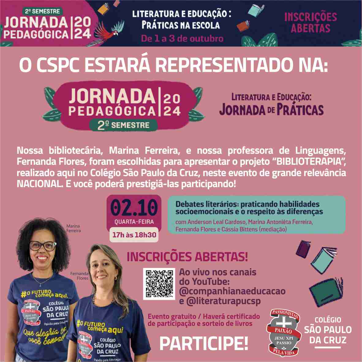 CSPC NA JORNADA PEDAGÓGICA 2024 - Colégio São Paulo da Cruz | Barreiro | BH